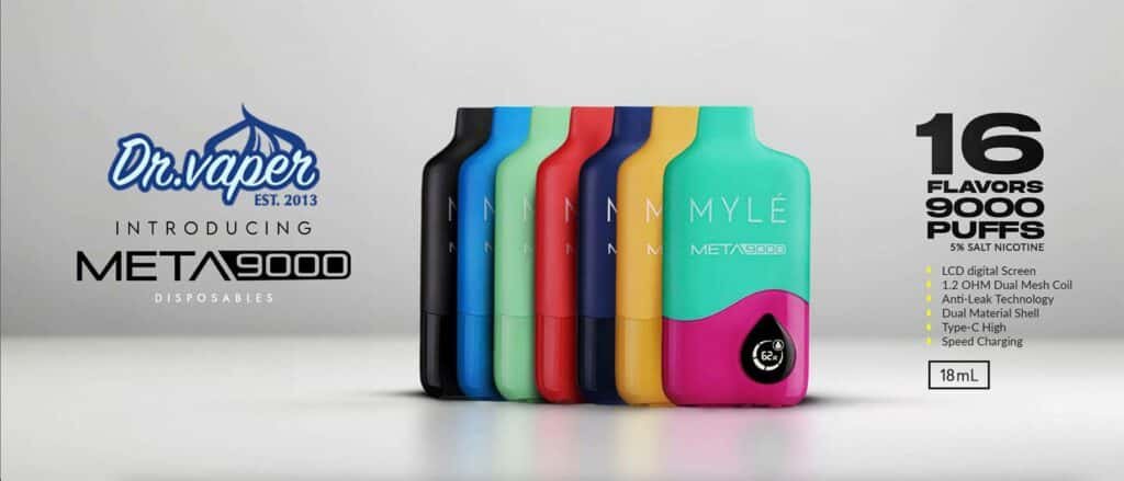MYLE META 9000 DISPOSABLE ALL FLAVORS - Dr Vaper